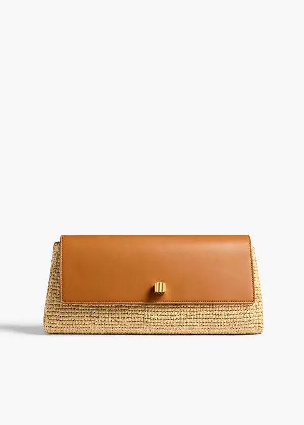 Khaite Audrey Clutch - Tan / Natural