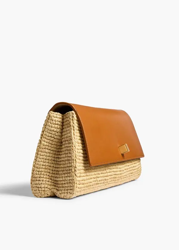 Khaite Audrey Clutch - Tan / Natural