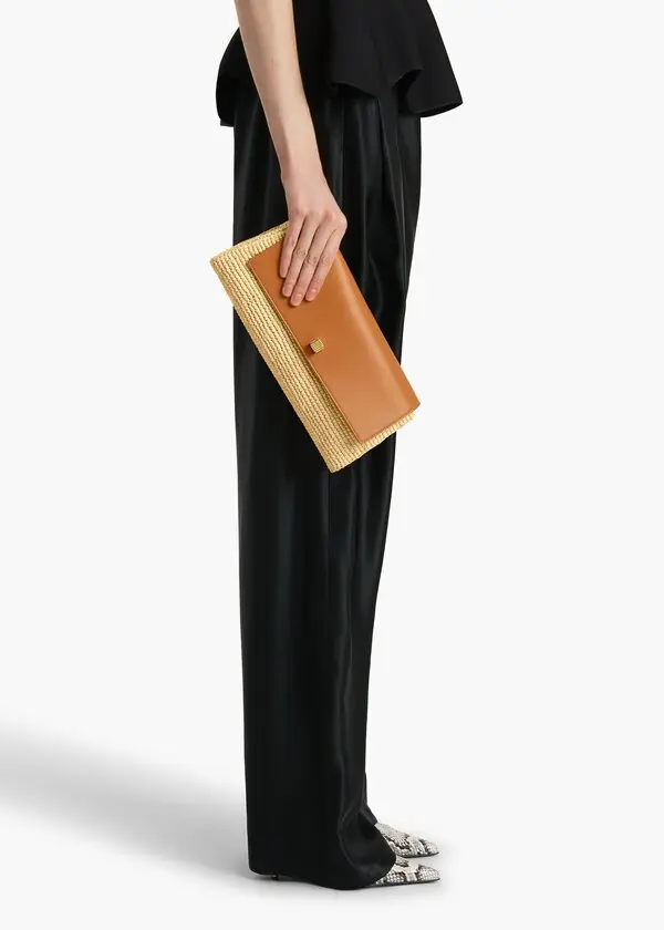 Khaite Audrey Clutch - Tan / Natural