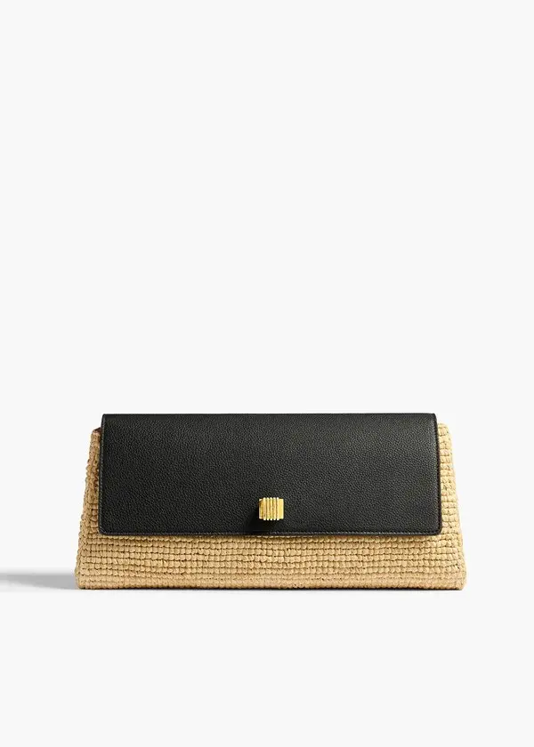 Khaite Audrey Clutch - Black / Natural