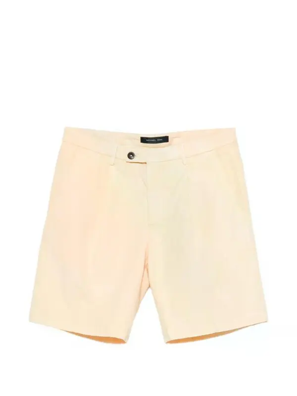 MICHAEL COAL Harry Pleated-detail Shorts - Yellow