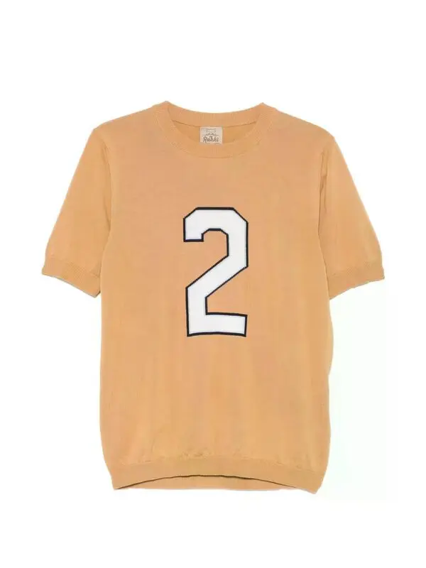 RAKKI Number Patch Knitted T-shirt