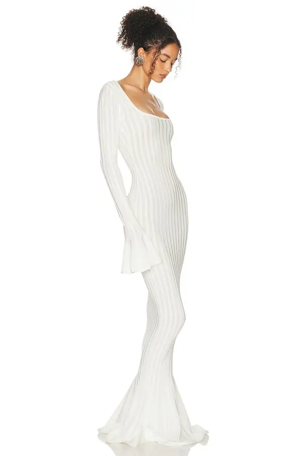 HELSA Tesca Knit Dress - White