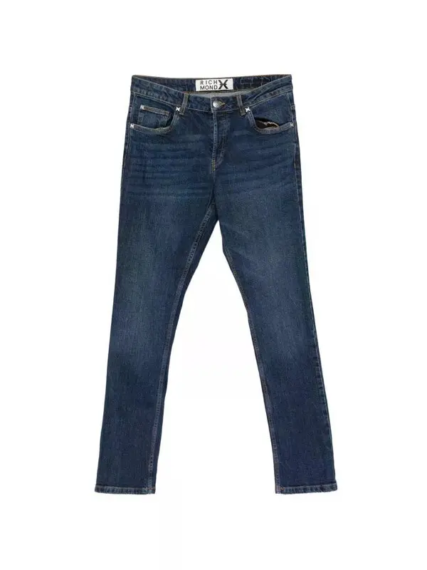 John Richmond Logo-patch Jeans - Blue