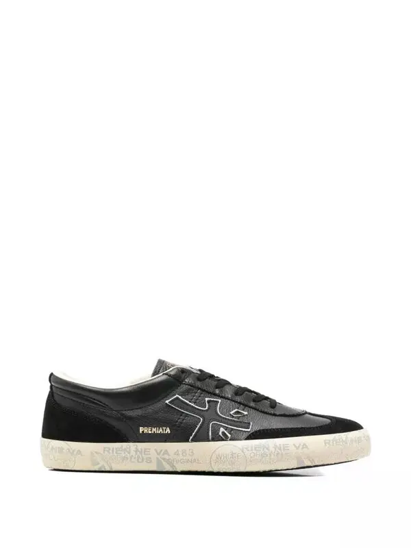 Premiata David Logo-patch Sneakers - Black