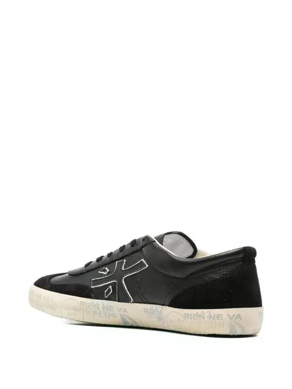Premiata David Logo-patch Sneakers - Black