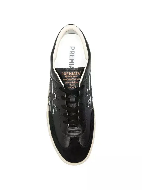 Premiata David Logo-patch Sneakers - Black