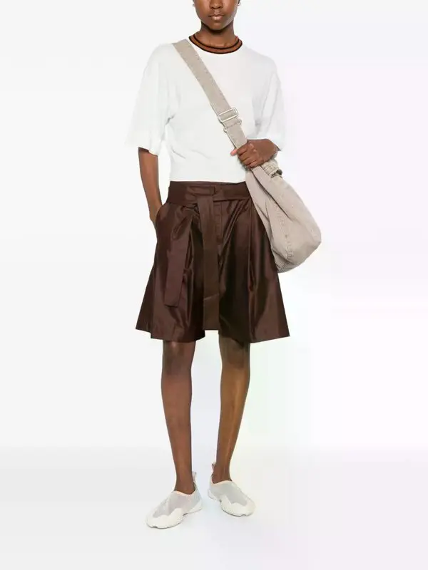 Dusan Belted Pleated Shorts