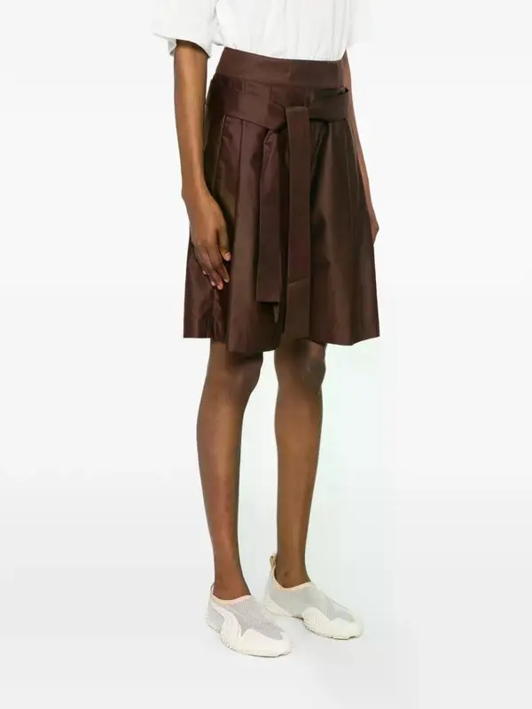 Dusan Belted Pleated Shorts