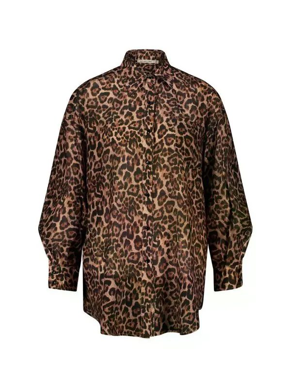 PARAMIDONNA Jade Leopard Shirt - Brown