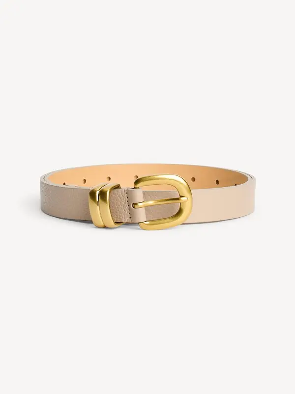 BY MALENE BIRGER Zoilo Leather Belt - Old Beige