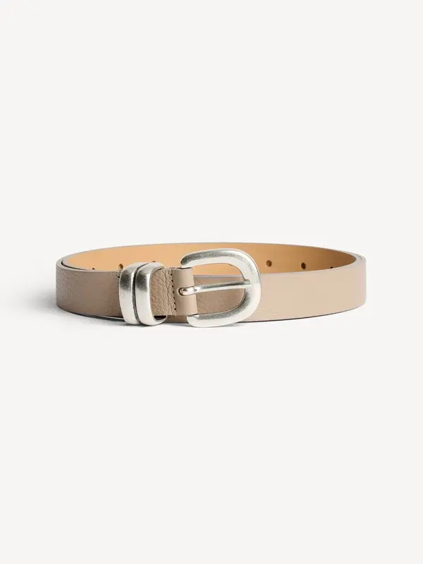 BY MALENE BIRGER Zoilo Leather Belt - Old Beige