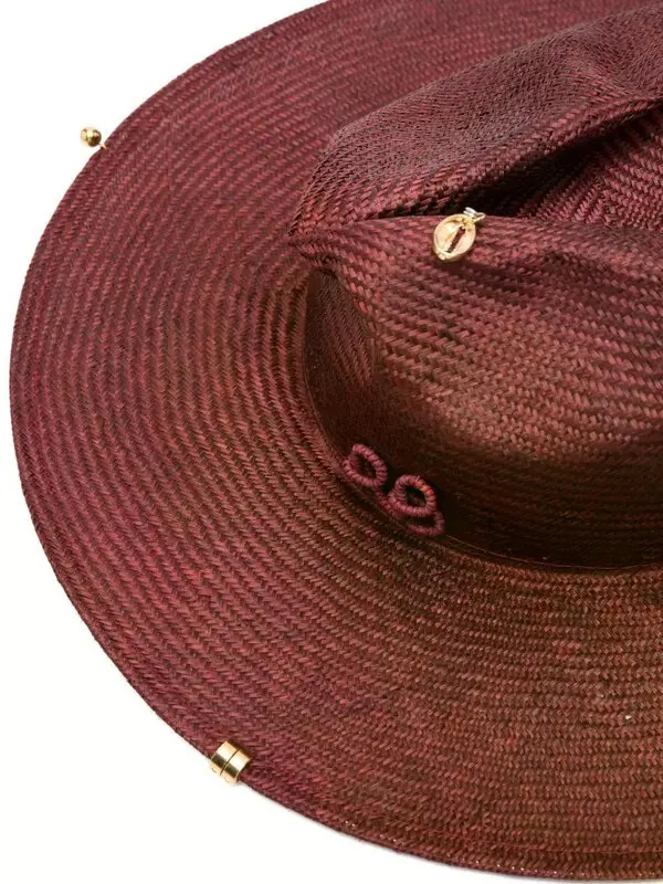 Ruslan Baginskiy Chain-strap Fedora Hat - Red