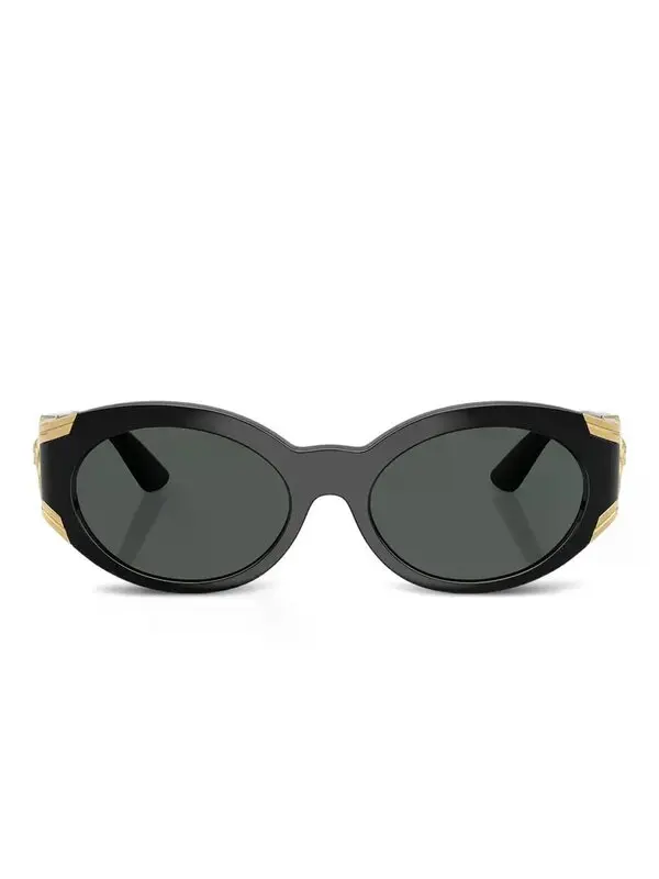 Versace Medusa Round-frame Sunglasses - Black