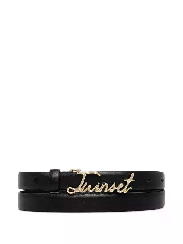 TWINSET Logo Hardware Belt - Black