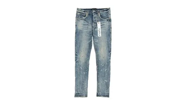 PURPLE BRAND P002fdbi526 Faded Dappled Jeans - Bleach Indigo