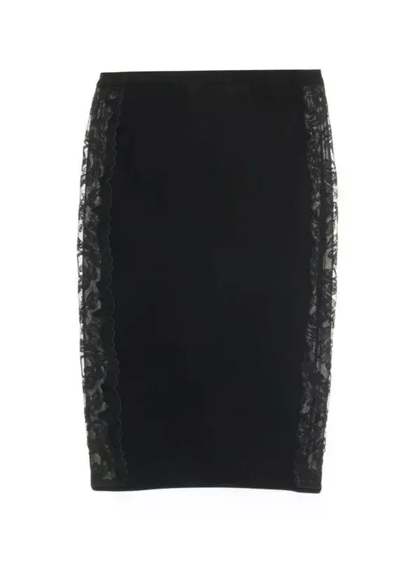 Versace Lace-detail Skirt - Black