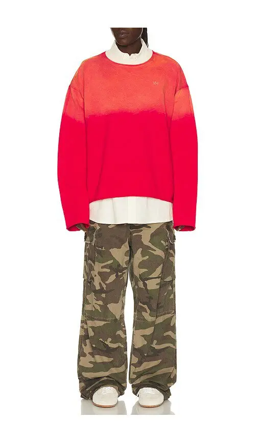 VINTAGE HEAVY Oversized Cropped Crewneck Sweatshirt