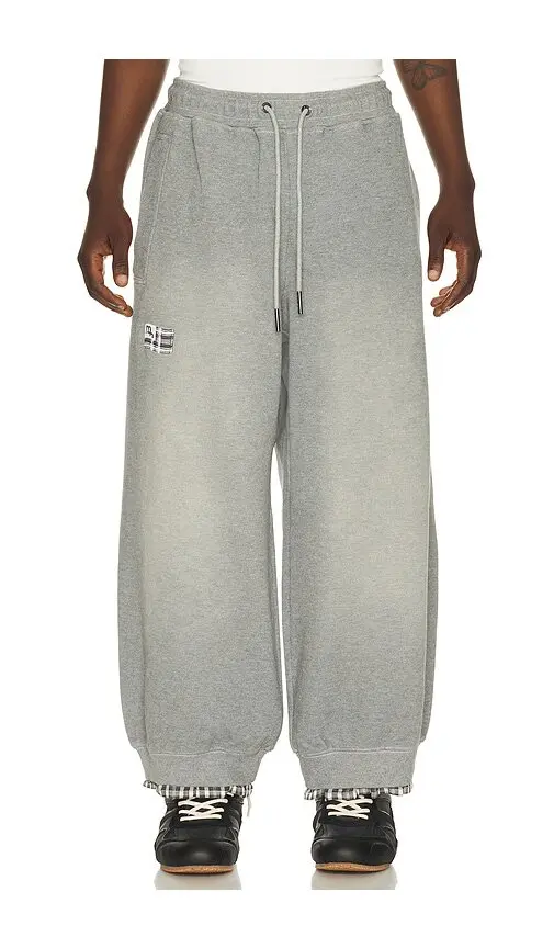 MADFRENZY Layered Sweatpants In . Also - Grey