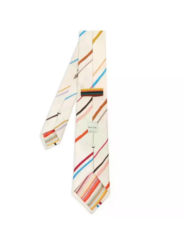 Paul Smith Painted Stripe-print Neck Tie
