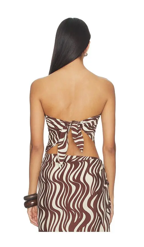 Enza Costa Wave Print Scarf Top
