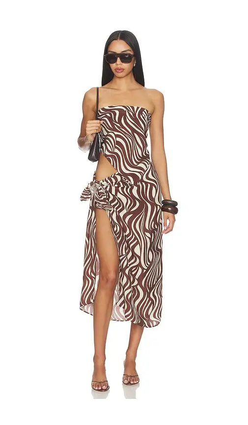 Enza Costa Wave Print Scarf Top