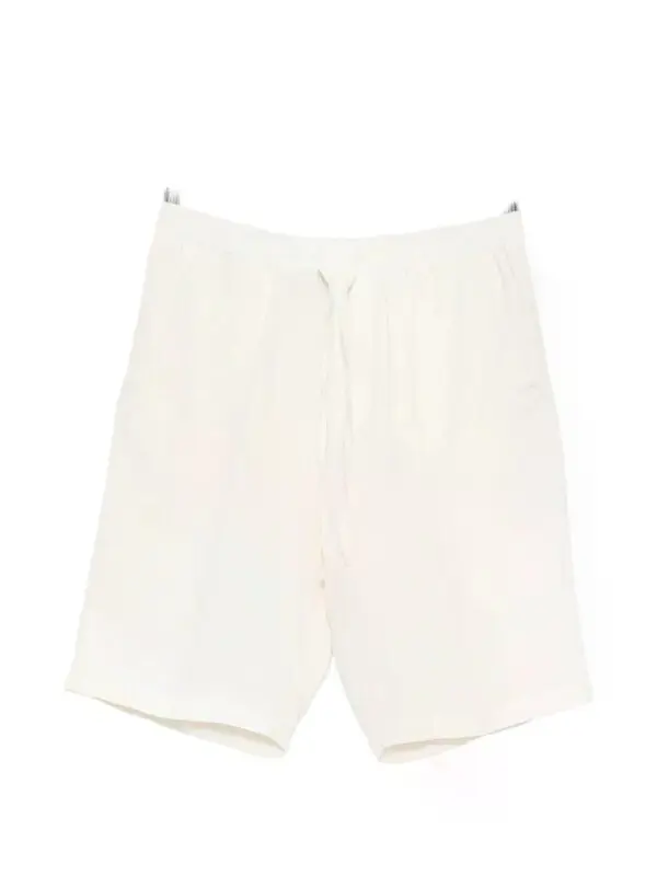 120% Lino Drawstring-waist Shorts - Neutrals