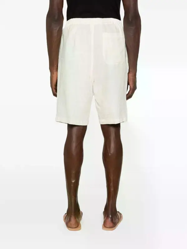 120% Lino Drawstring-waist Shorts - Neutrals
