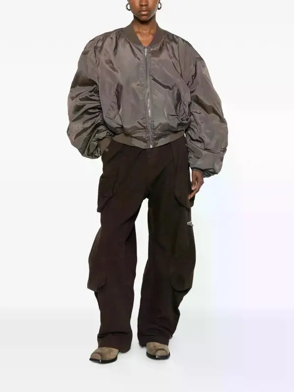 Rick Owens Padded Zip-up Bomber Jacket - Grey