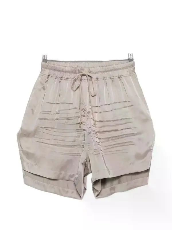 Rick Owens Pleated Drawstring Shorts - Grey