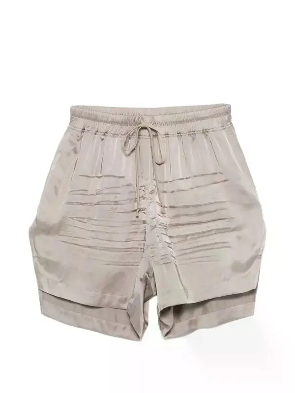 Rick Owens Pleated Drawstring Shorts - Grey