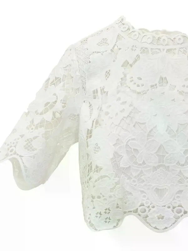 Michael Kors Lace-embroidered Cropped T-shirt