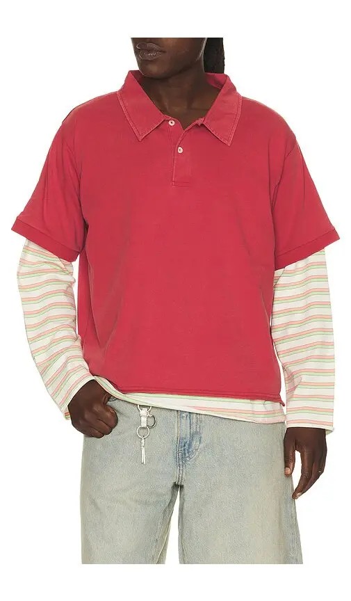 FOUND Double Layer Stripe Tee In . Also
