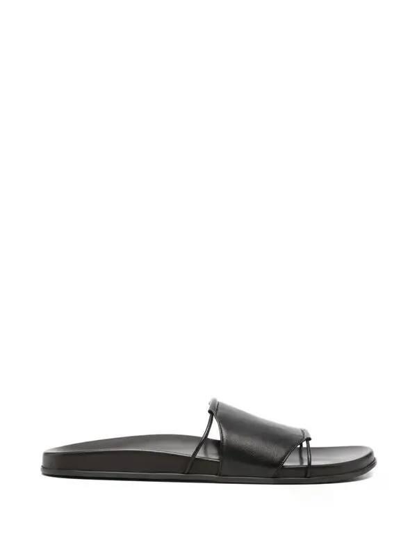 THE ROW Vivienne Leather Sandals - Brown
