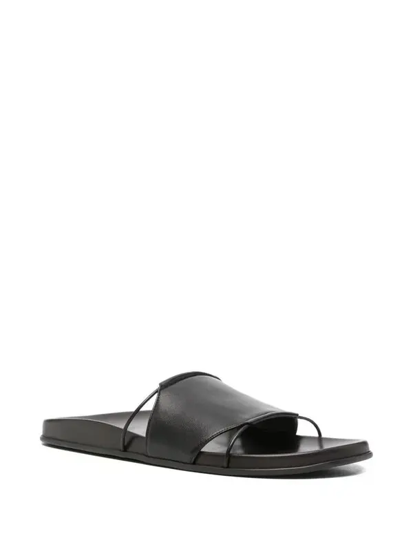 THE ROW Vivienne Leather Sandals - Brown