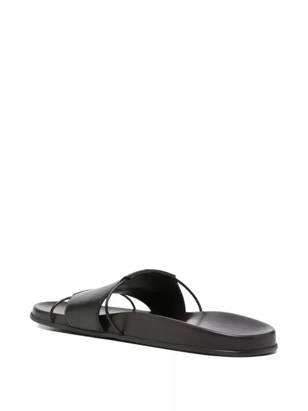 THE ROW Vivienne Leather Sandals - Brown