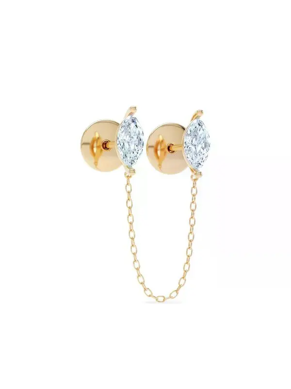 LOEV Diamond Chain-link Stud Earring - Gold