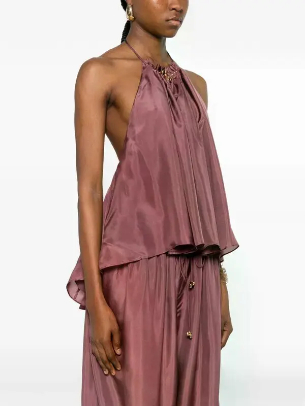 Zimmermann Aster Bead-embellishment Blouse - Purple