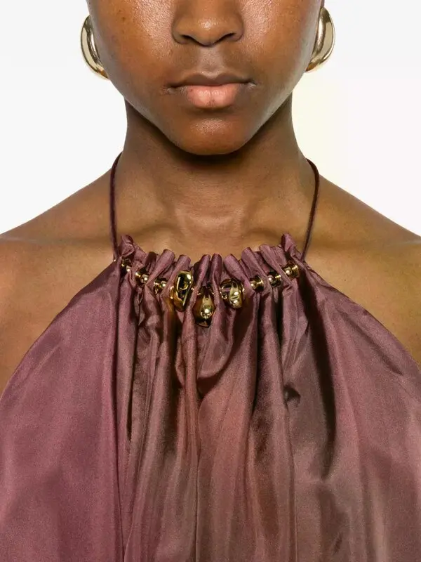 Zimmermann Aster Bead-embellishment Blouse - Purple