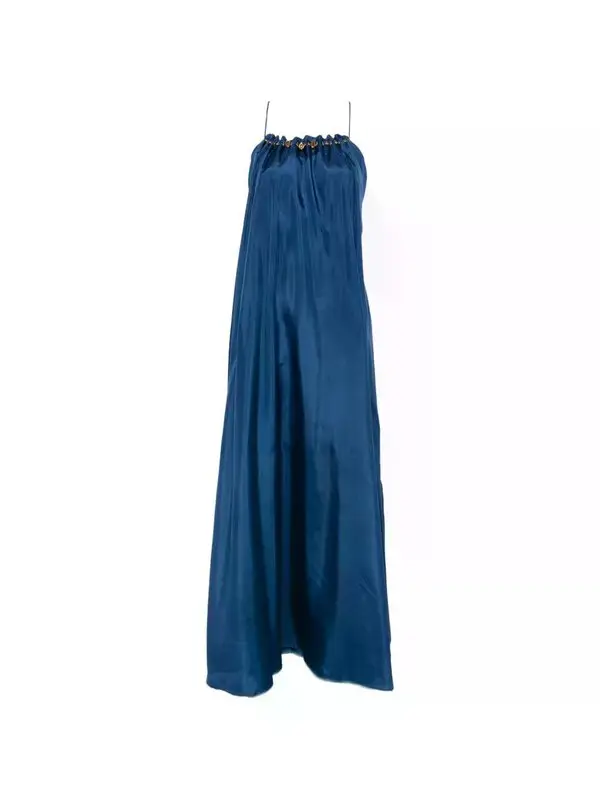 Zimmermann Zim Aster Gathered Bead Maxi Dress - Blue