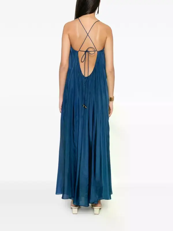 Zimmermann Aster Bead-embellished Neckline Dress - Blue