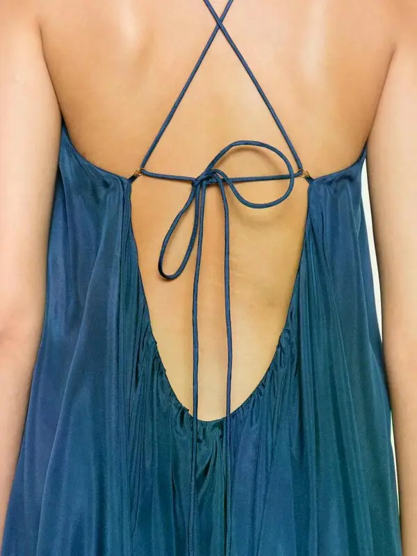 Zimmermann Aster Bead-embellished Neckline Dress - Blue