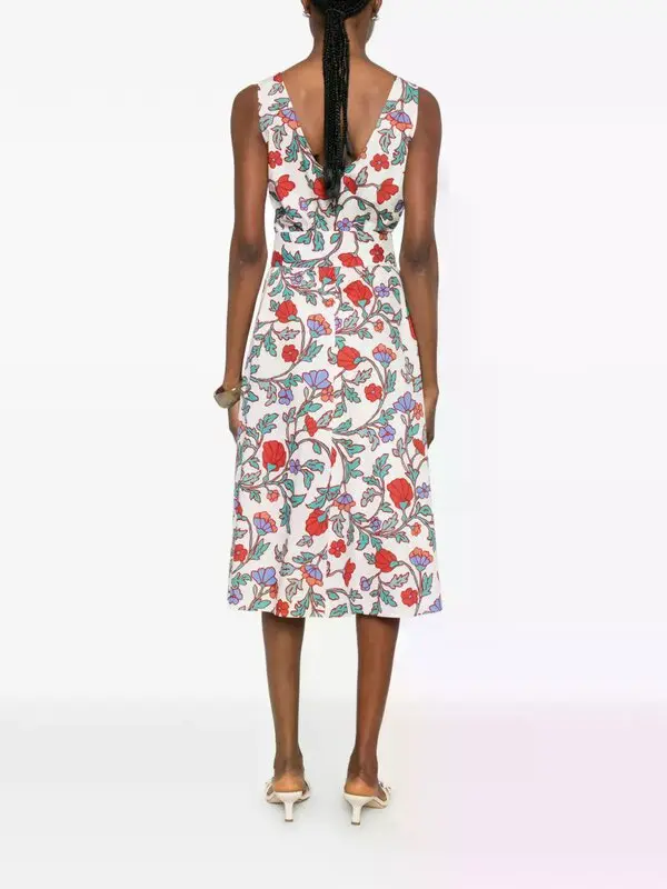PENNYBLACK Floral-print Belted Midi Dress