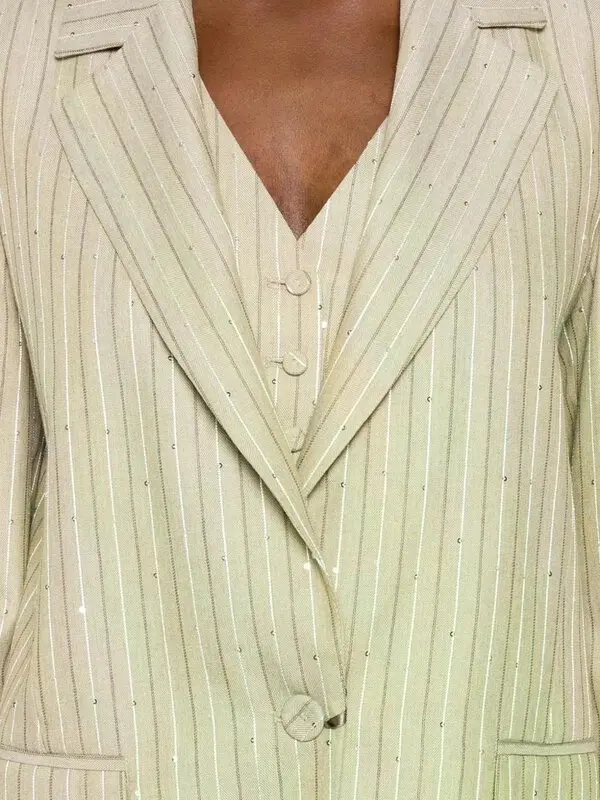 PENNYBLACK Pinstripe Sequin-embellished Blazer