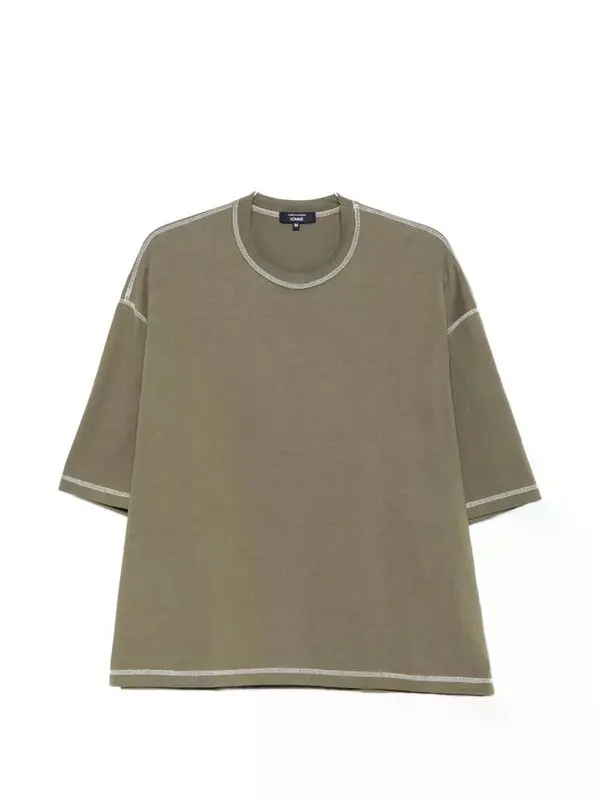 Comme Des Garçons Contrast-stitch T-shirt - Green