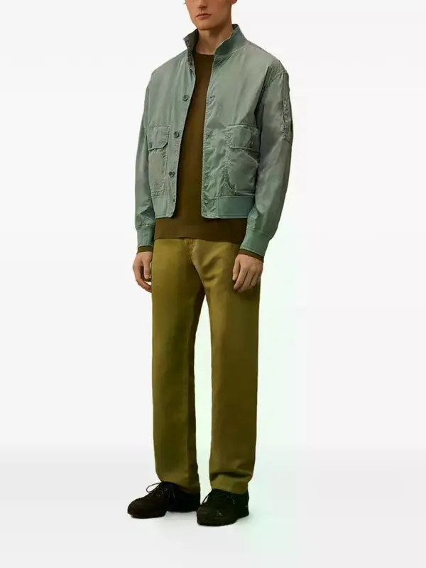 C.P. COMPANY Chrome-r Button Bomber Jacket - Blue