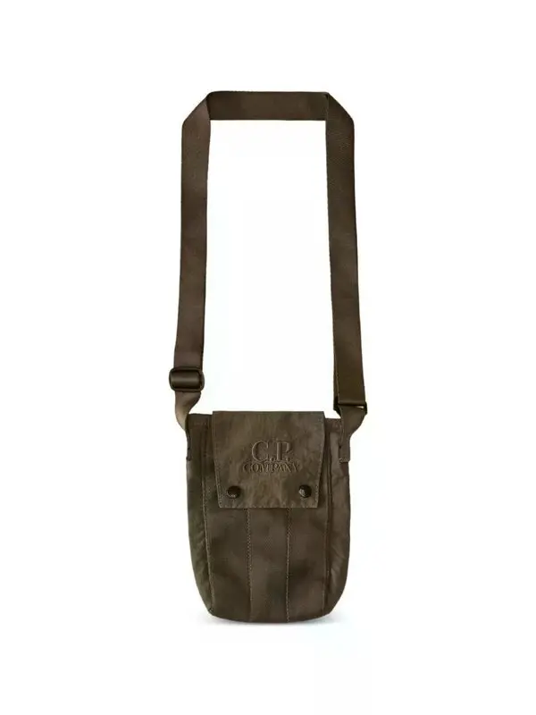 C.P. COMPANY Logo-embroidered Messenger Bag - Grey