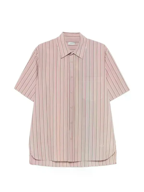 Simkhai Striped-pattern Short-sleeve Shirt - Pink
