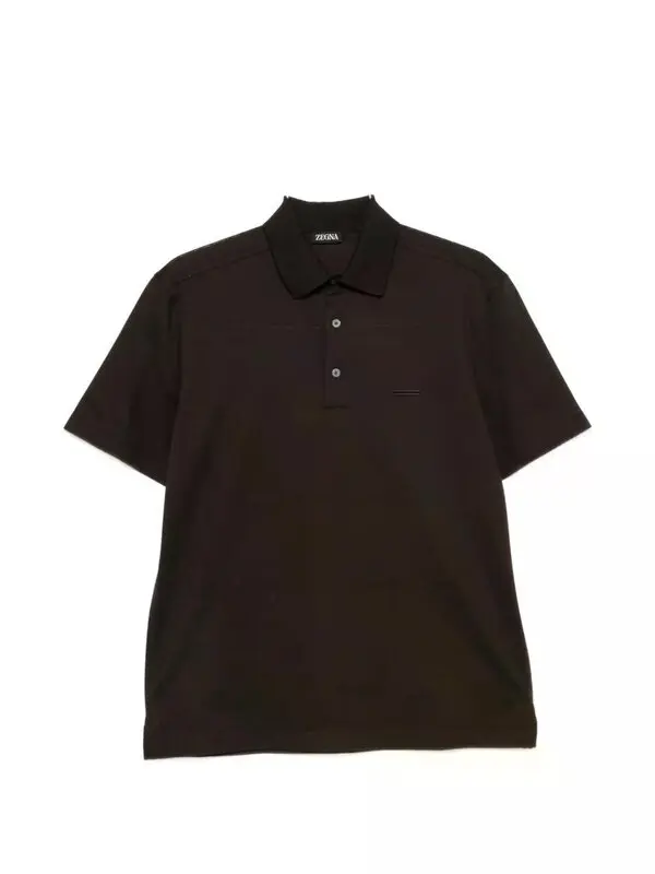 Zegna Short-sleeve Polo Shirt - Brown