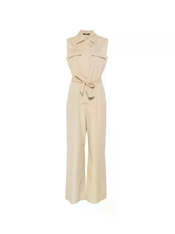 PENNYBLACK Belted Sleeveless Jumpsuit - Neutrals